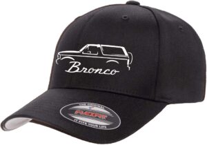 1992-96 ford bronco truck outline design flexfit 6277 athletic baseball fitted hat cap black l/xl