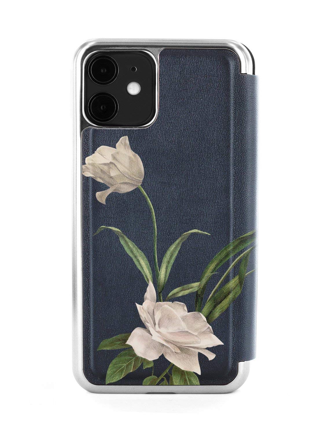 Ted Baker EESMEE Mirror Folio Case for iPhone 11 - Elderflower/Black Silver