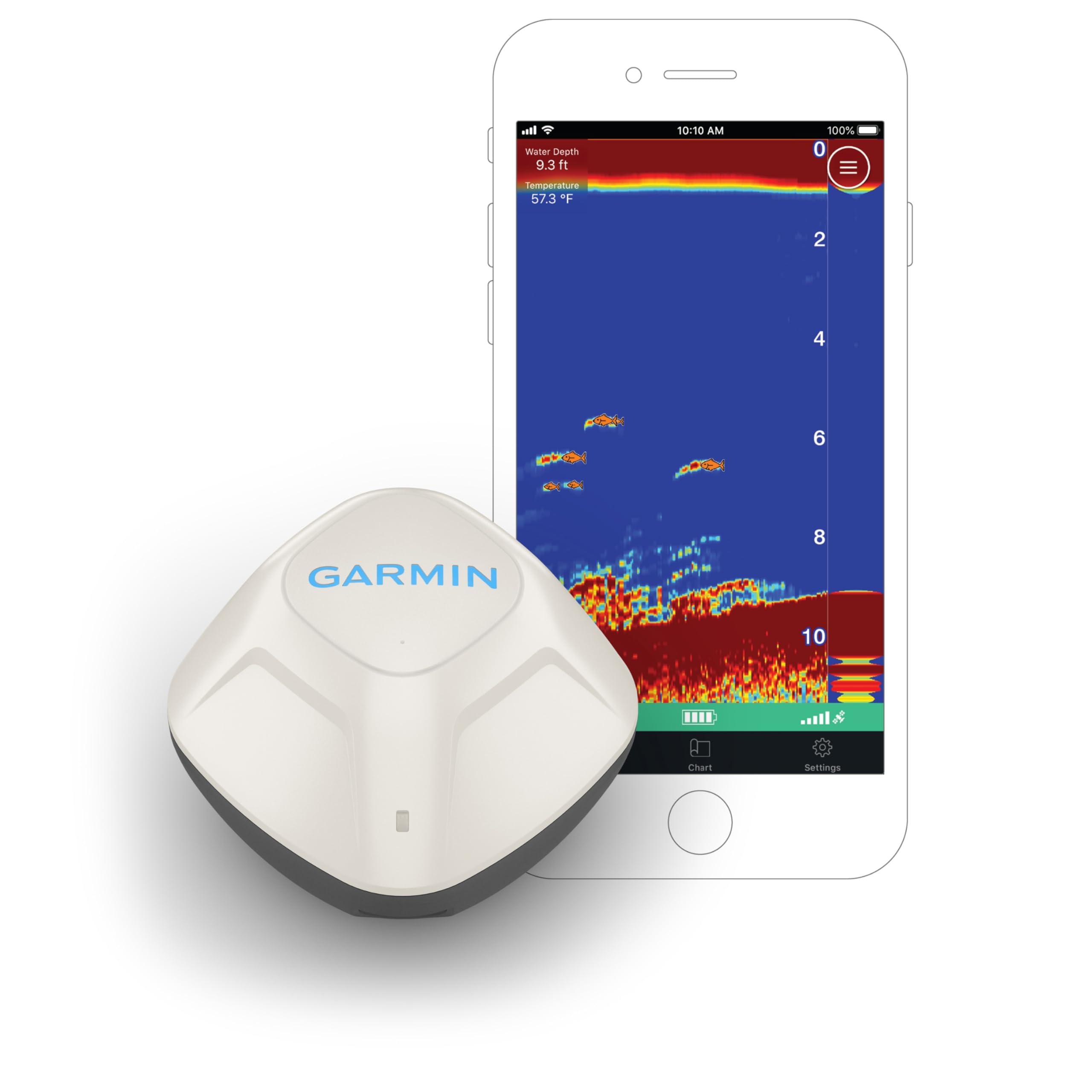 Garmin Striker Cast, Castable Sonar, Pair with Mobile Device and Cast from Anywhere, Reel in to Locate and Display Fish on Smartphone or Tablet (010-02246-00)