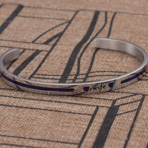 Kivosliviz Thin Blue Lines Police Wife Bracelet Deputy Wife Jewelry Police Officer Bracelet