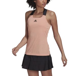 adidas women's tennis tank primeblue aeroknit, ambient blush, medium