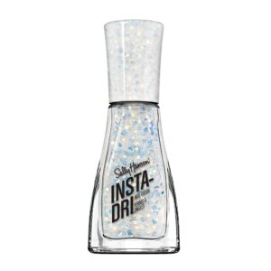 sally hansen insta-dri®,twinkle twinkle, quick dry, long lasting, streak-free shine, white glitter nail polish