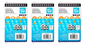 pen + gear narrow ruled spiral memo book, 3 x 5, 80 sheets, 4 pack(pack of 3) total 12