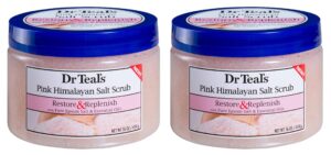 dr teal's epsom salt body scrub 2-pack, pink himalayan