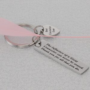 Kivosliviz Mental Health Counselor Gifts Keychain Gift for Counselor Key Chain School Counselor Keychain