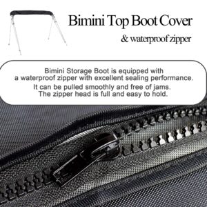 Bimini top Boot Cover，Suitable for 3-4 Bows Bimini Tops，Bimini Cover Effectively Prevent The Erosion of UV, sea Water and sea Breeze in Summer， Bimini Storage Boot