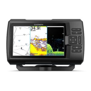 garmin striker vivid 7cv, easy-to-use 7-inch color fishfinder and sonar transducer, vivid scanning sonar color palettes (010-02552-00)