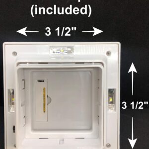 RELIGHTABLE Solar (12-Pack) Low Profile Black/White Will Fit 3.5"X3.5" and 4"x4" Post Deck Cap Fence LED Light (White)