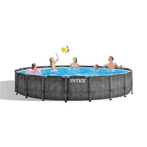 intex prism frame greywood above ground pool 18 ft 26743eh