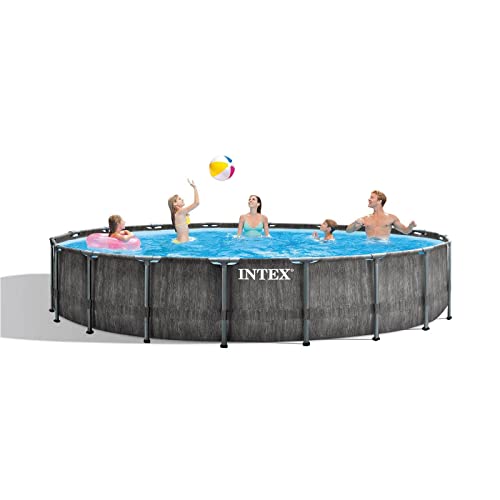 Intex Prism Frame Greywood Above Ground Pool 18 ft 26743EH