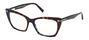 tom ford ft 5709-b blue block dark havana 54/17/140 women eyewear frame