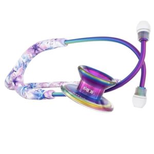 mdf instruments monet kaleidoscope md one epoch lightweight titanium stethoscope, adult, monet tube, kaleidoscope chestpieces-headset, mdf777tmokl