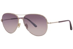 tom ford clark ft 0823 shiny rose gold/burgundy 59/14/140 unisex sunglasses