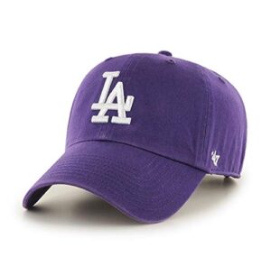 los angeles dodgers purple clean up adjustable dad slouch cap