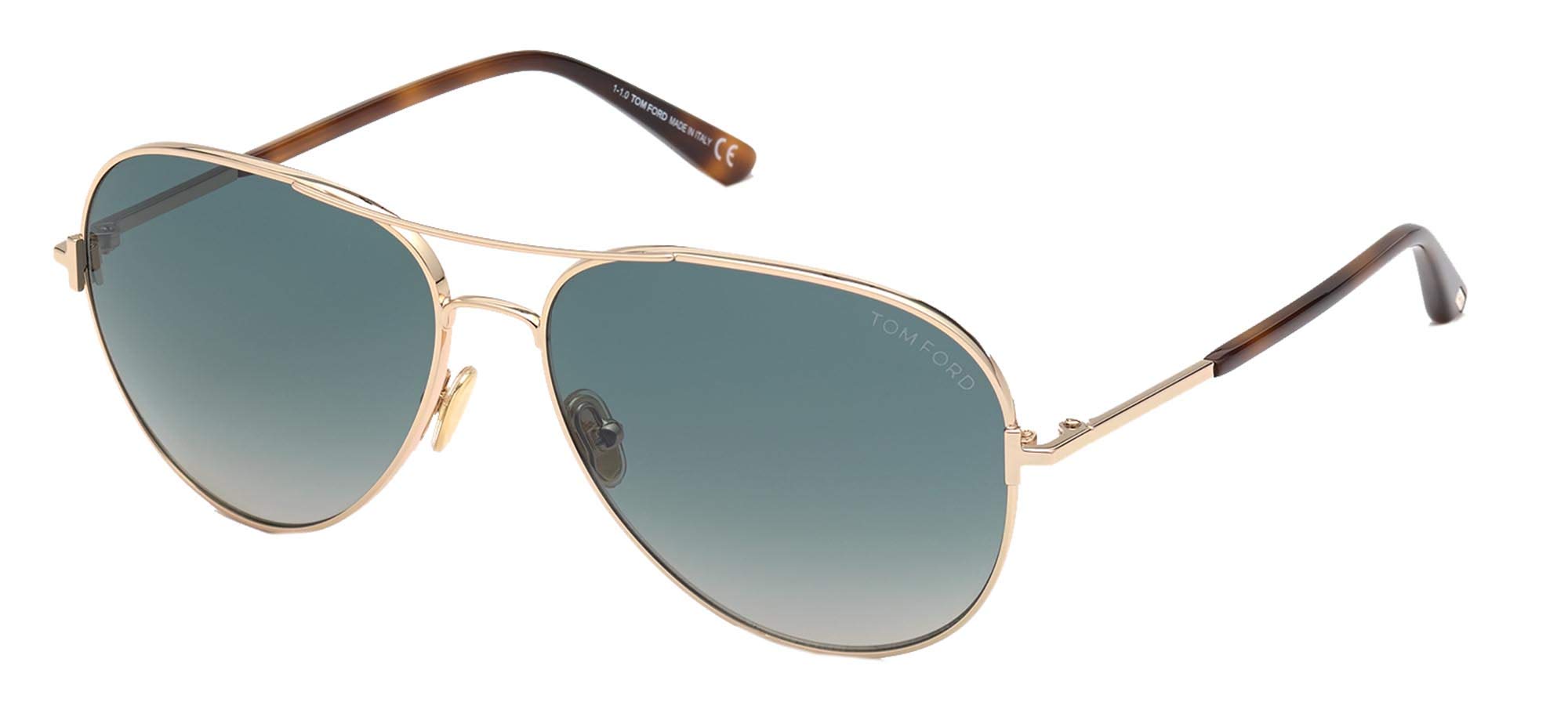 Tom Ford CLARK FT 0823 Rose Gold/Green Shaded 59/14/140 unisex Sunglasses