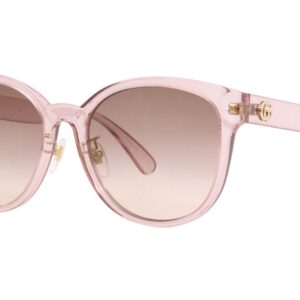 Gucci Women's Pop Web Round Cat Eye Sunglasses, Shiny Transparent/Gradient, Pink, One Size