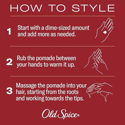 Old Spice Hair Styling Pomade for Men, Medium Hold No Shine 2.22 Fl Oz Each, Twin Pack