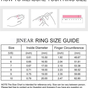 JINEAR 18k Gold Plated Croissant Braided Twisted Signet Chunky Dome Ring Stacking Star Band for Women and Men Statement Wedding Ring Minimalist Jewelry（Croissant ring，10）