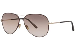 tom ford aviator sunglasses tf823 clark 48g brown/gold/havana 61mm ft0823