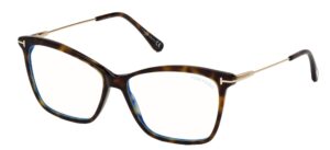 tom ford ft 5687-b blue block dark havana 56/14/140 women eyewear frame