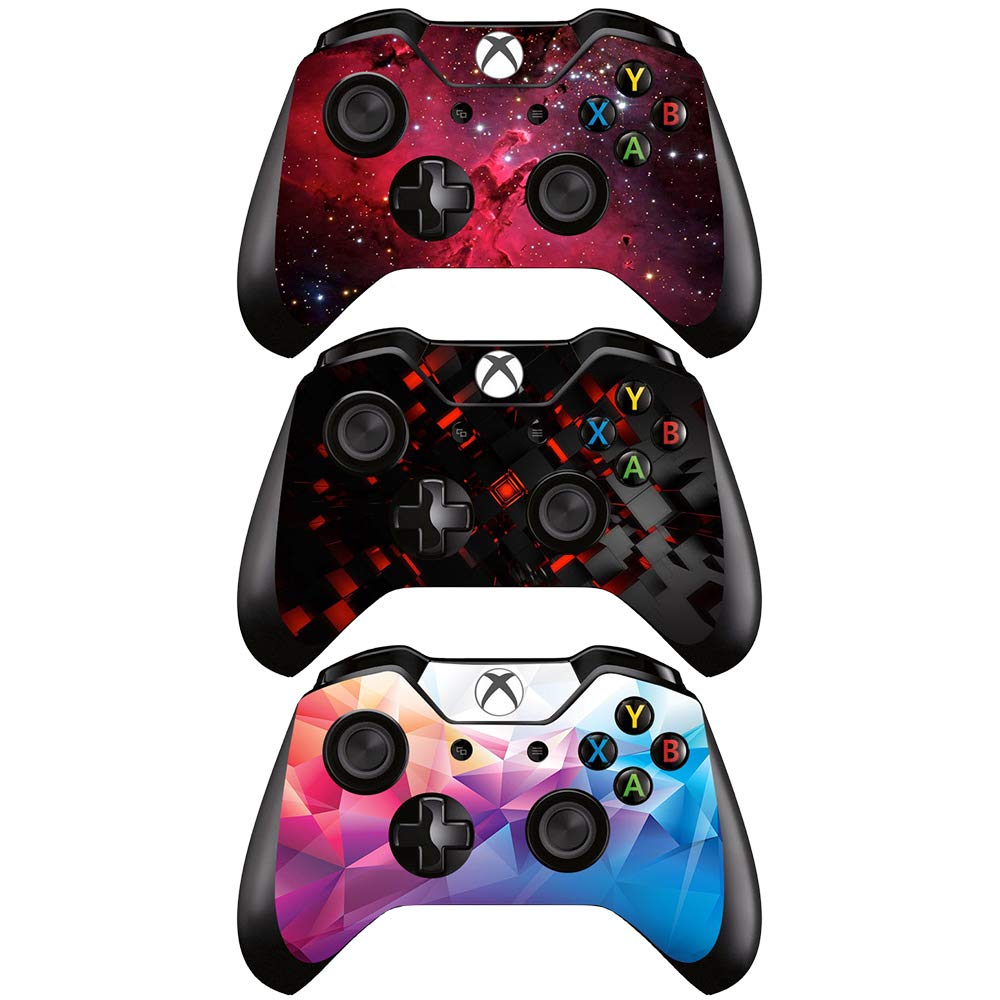 FOTTCZ [3PCS] Vinyl Skin for Xbox One Controller Cover Decal Sticker - 3pcs. Mix Style B