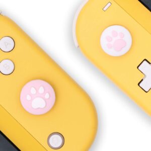 Switch Pink Thumb Grips, Pink Joystick Covers for Switch Lite, Cute Thumb Grip Caps Compatible with Switch Joy Cons - Cherry Blossoms