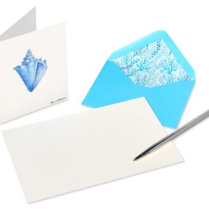 Papyrus Blank Cards with Envelopes - Designed by Bella Pilar, Into the Blue (20-Count)