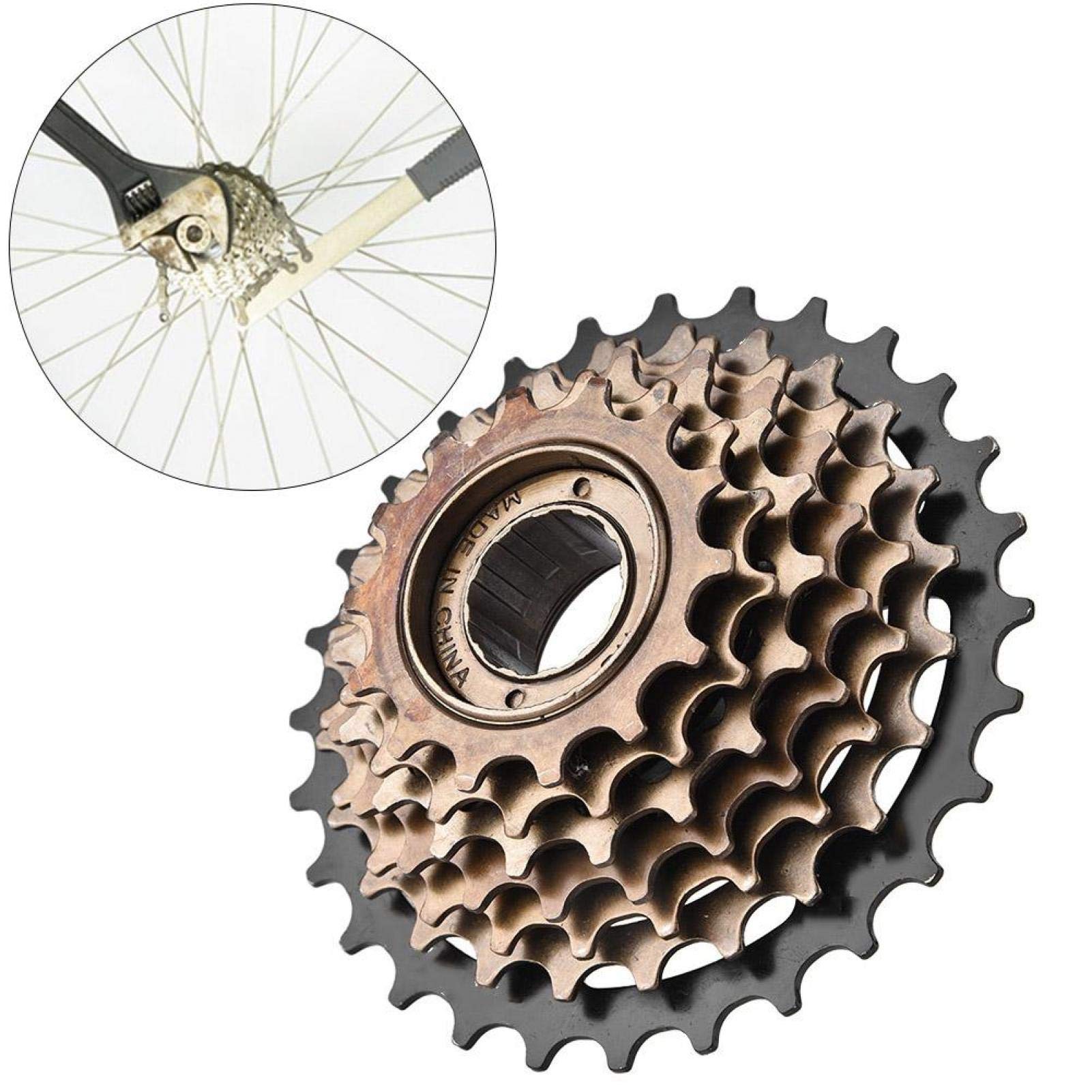 Freewheel Hub, 7 Speed Cassette, 7 Speed Freewheel, Screw on Freewheel Cassette Mountain Bike Replacement Accessory