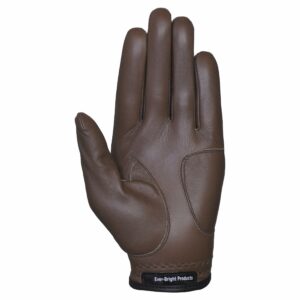 Ever-Bright Men's Golf Gloves OptiColor Premium Leather Golf Glove (Chocolate Brown, Left Large)