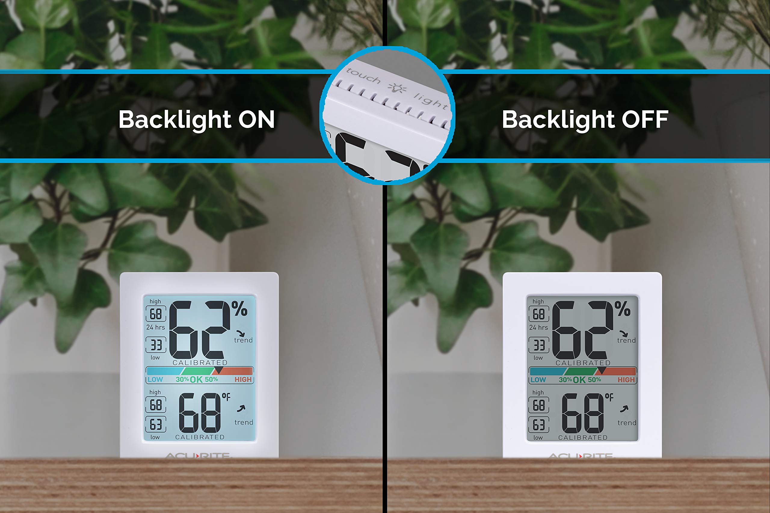 AcuRite Pro Humidity Meter & Thermometer with Touch Activated Backlight