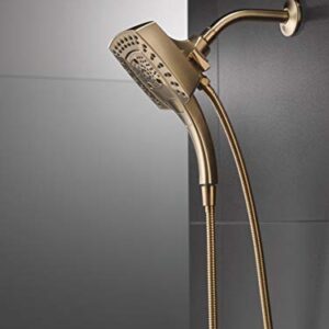 Delta Faucet 5-Setting In2ition 2-in-1 Dual Hand Held Shower Head with Hose, Gold Shower Head Handheld Combo, Magnetic Docking Handheld Shower Head, 2.5 GPM, Champagne Bronze 58474-CZ25