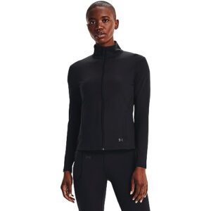 under armour womens motion jacket, black (001)/jet gray, large