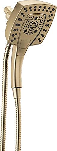 Delta Faucet 5-Setting In2ition 2-in-1 Dual Hand Held Shower Head with Hose, Gold Shower Head Handheld Combo, Magnetic Docking Handheld Shower Head, 2.5 GPM, Champagne Bronze 58474-CZ25