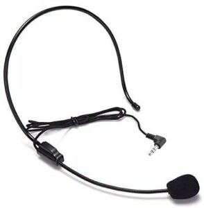 akindle wired headset boom microphone single ear-hanging trs 3.5mm - headworn unidirectional condenser mic