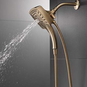 Delta Faucet 5-Setting In2ition 2-in-1 Dual Hand Held Shower Head with Hose, Gold Shower Head Handheld Combo, Magnetic Docking Handheld Shower Head, 2.5 GPM, Champagne Bronze 58474-CZ25