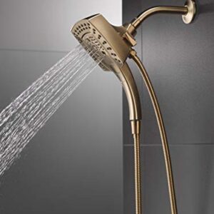 Delta Faucet 5-Setting In2ition 2-in-1 Dual Hand Held Shower Head with Hose, Gold Shower Head Handheld Combo, Magnetic Docking Handheld Shower Head, 2.5 GPM, Champagne Bronze 58474-CZ25