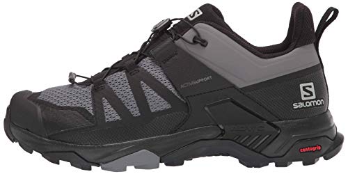 Salomon X Ultra 4 Hiking Shoes for Men, Quiet Shade/Black/Quiet Shade, 11