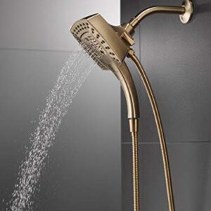 Delta Faucet 5-Setting In2ition 2-in-1 Dual Hand Held Shower Head with Hose, Gold Shower Head Handheld Combo, Magnetic Docking Handheld Shower Head, 2.5 GPM, Champagne Bronze 58474-CZ25