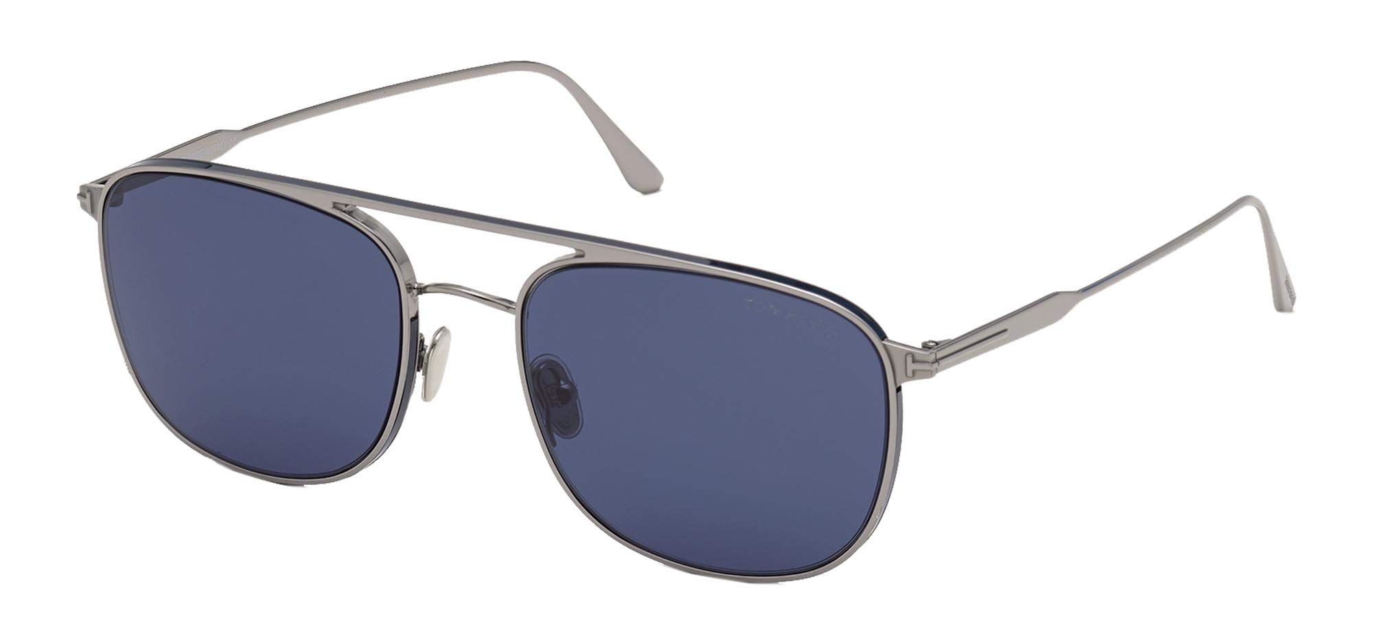 Tom Ford JAKE FT 0827 Light Ruthenium/Blue 56/20/145 men Sunglasses