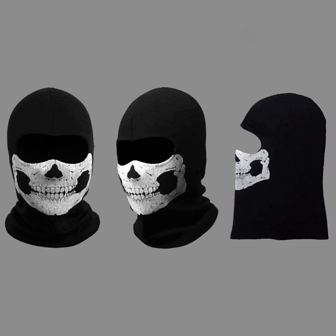 Creepy Skull Balaclava Tactical Hood Mask Ghost Skeleton Anti-UV Bandana Scarf Motorcycle Cycling