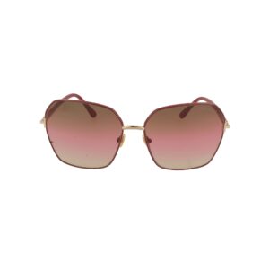 tom ford claudia-02 ft 0839 burgundy/brown shaded 62/16/140 women sunglasses