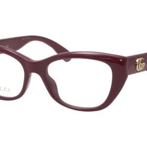 Gucci GG0813O 003 Eyeglasses Women's Burgundy/Gold Full Rim Optical Frame 52mm