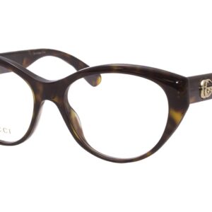 Gucci GG0812O 002 Eyeglasses Women's Havana/Gold Full Rim Optical Frame 54mm