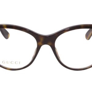 Gucci GG0812O 002 Eyeglasses Women's Havana/Gold Full Rim Optical Frame 54mm