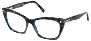 tom ford ft 5709-b blue block grey havana 54/17/140 women eyewear frame