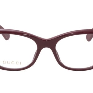 Gucci GG0813O 003 Eyeglasses Women's Burgundy/Gold Full Rim Optical Frame 52mm