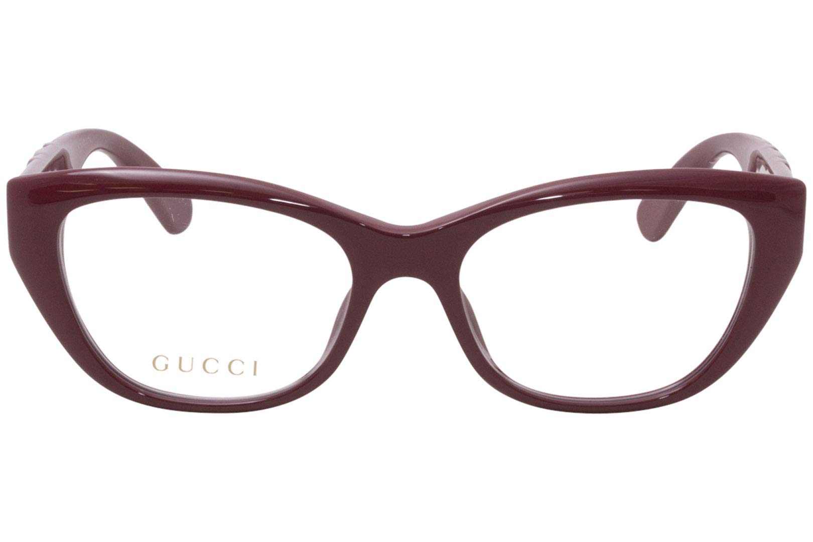 Gucci GG0813O 003 Eyeglasses Women's Burgundy/Gold Full Rim Optical Frame 52mm