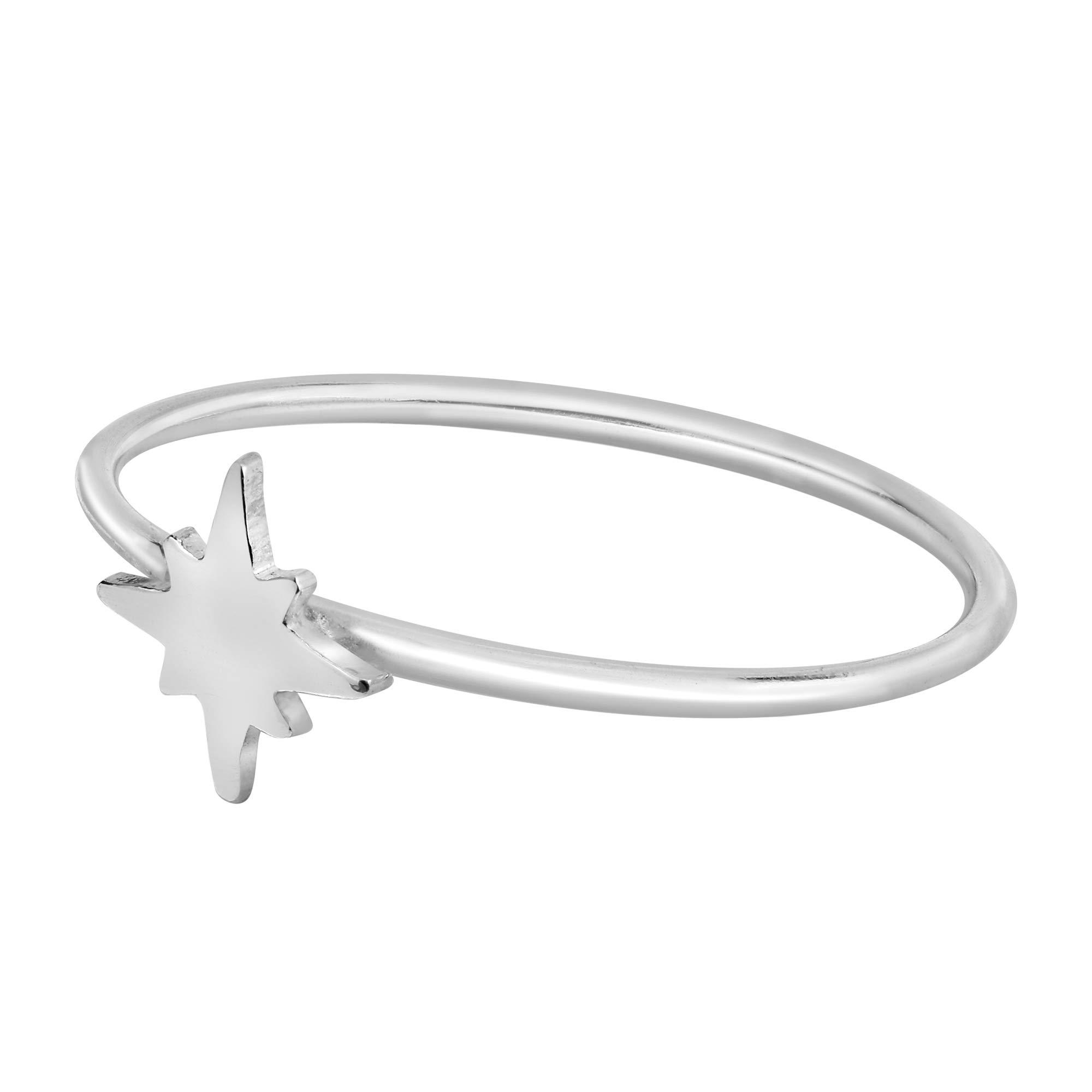 AeraVida Guiding Bright and Shining Mini North Star .925 Sterling Silver Ring (8)