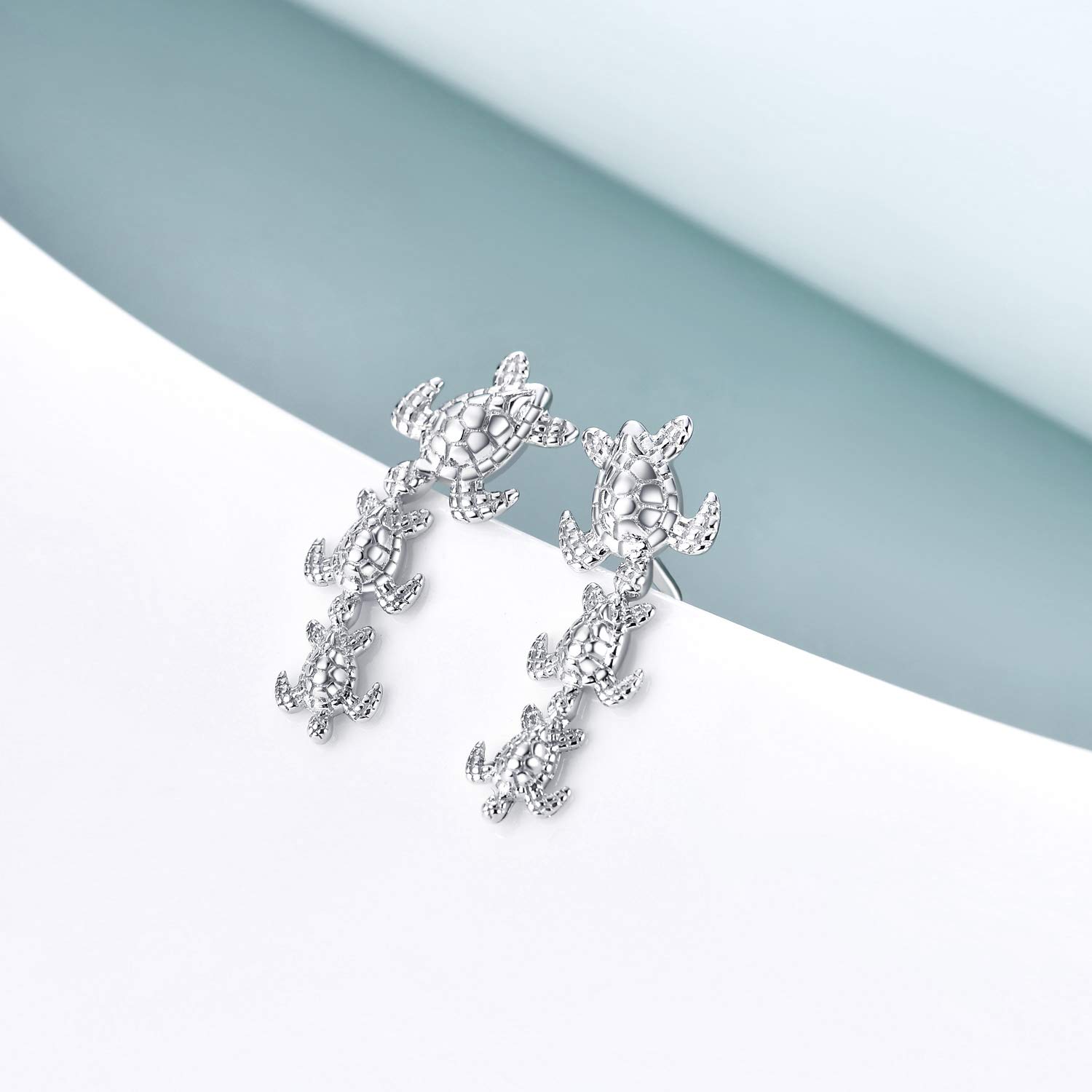 WINNICACA Ear Crawler Earrings for Women Earrings Sterling Silver Ear Climber Earrings for Women sea turtle Jewelry Gifts