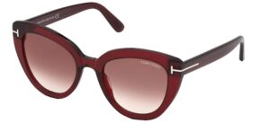 tom ford izzi ft 0845 shiny red/brown 53/21/140 women sunglasses